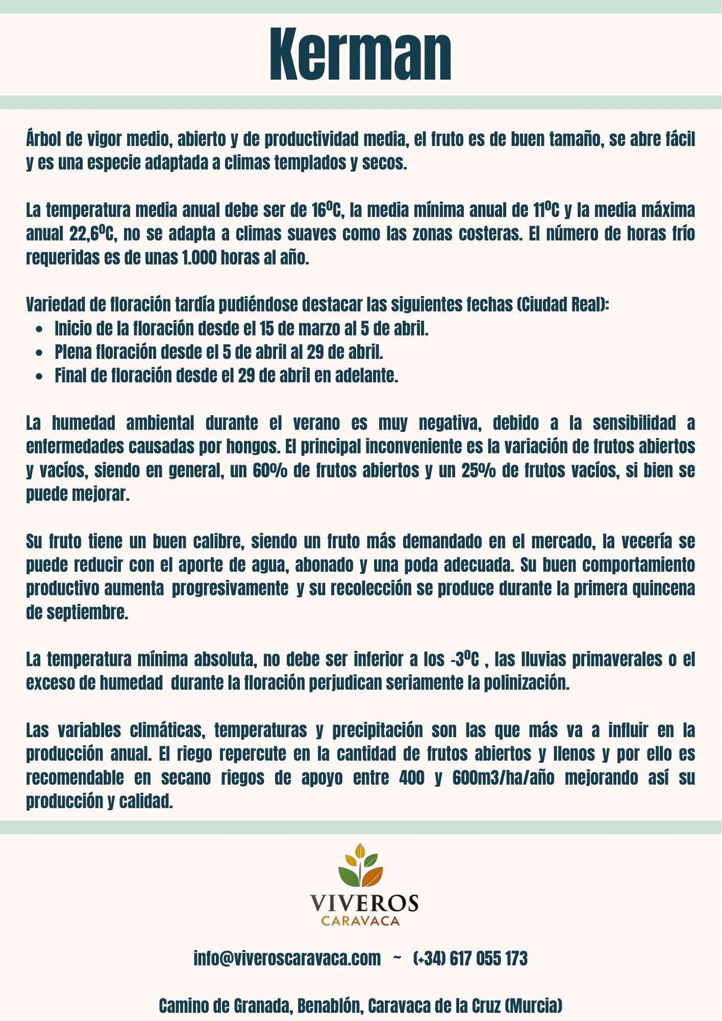 variedades del pistacho – VIVEROS CARAVACA